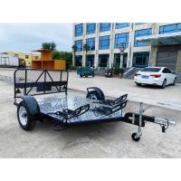 China Custom Double Motorcycle Trailer with Hydraulic Lift System and [X] Ton Load Capacity - Corrosion Resistant Steel Construction for sale