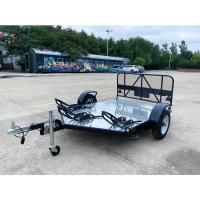 China Custom Double Motorcycle Trailer with Hydraulic Lift System and [X] Ton Load Capacity - Corrosion Resistant Steel Construction for sale