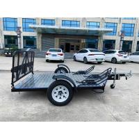 China Custom Double Motorcycle Trailer with Hydraulic Lift System and [X] Ton Load Capacity - Corrosion Resistant Steel Construction for sale
