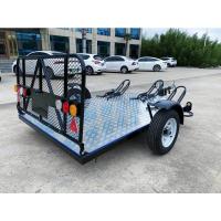 China Custom Double Motorcycle Trailer with Hydraulic Lift System and [X] Ton Load Capacity - Corrosion Resistant Steel Construction for sale