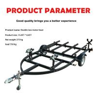 China 750kg Load Capacity Double Jet Ski Trailer 15.7x8.4FT for Bombardier Yamaha Motorboats for sale