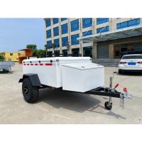 China White Outdoor Camping Trailer with 2 Insulated Storage Compartments for Tools and Camping Equipment for sale