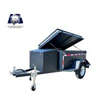 China Black Single Axle Camping Trailer with 2 Insulated Storage Compartments for Outdoor Equipment for sale