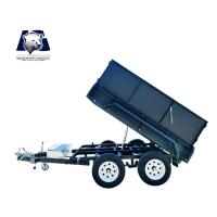 China Two Axle Hydraulic Tipper Trailers 9x6 Hot Dip Galvanised 3000kg ATM with Electric Brake for sale