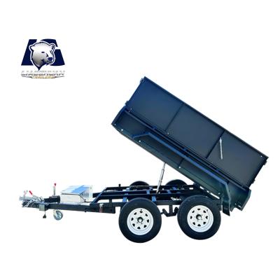 China Two Axle Hydraulic Tipper Trailers 9x6 Hot Dip Galvanised 3000kg ATM with Electric Brake for sale