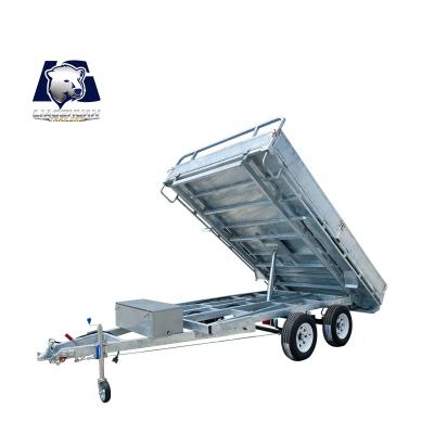China Series Connected Hydraulic Tipper Trailer 4000kg ATM with 60mm 6-Leaf Springs and 1800mm Drawbar for sale