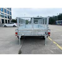China 10x5 Tandem Axle Hydraulic Tipper Galvanized Box Trailer 3000kg ATM with 185R15LT Tires for sale