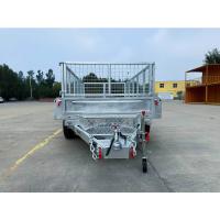 China 10x5 Tandem Axle Hydraulic Tipper Galvanized Box Trailer 3000kg ATM with 185R15LT Tires for sale