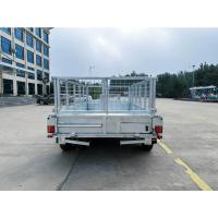 China 10x5 Tandem Axle Hydraulic Tipper Galvanized Box Trailer 3000kg ATM with 185R15LT Tires for sale