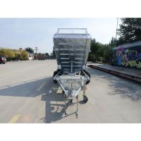 China 10x5 Tandem Axle Hydraulic Tipper Galvanized Box Trailer 3000kg ATM with 185R15LT Tires for sale