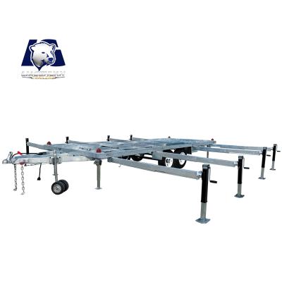 China Hot-Dip Galvanized Skeleton Tiny House Trailer with Expandable Space and Lightweight Alloy Frame for sale