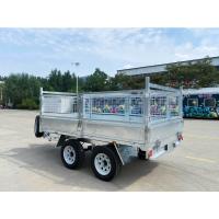 China 10x6 Double Axle Dump Trailer 4000kg ATM Galvanized Construction with Hydraulic Tipping System for sale