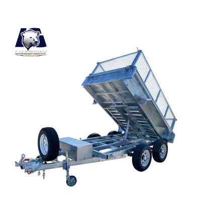 China 10x6 Hydraulic Tipper Trailer 4000kg ATM with Hot-Dip Galvanized Construction and Electric Brakes for sale
