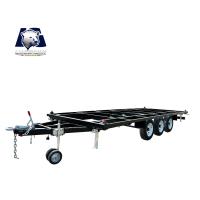 China Black Tiny House Trailer 24x8FT Frame Type with 6000kg ATM Capacity and 1000kg Tare Weight for sale