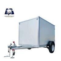 China 750kg Single Axle Covered Cargo Trailer 3800x2100mm Enclosed Box Trailer with Impact Brakes for sale
