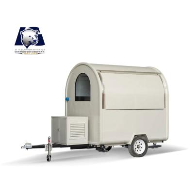 China White Yellow Mobile Food Trailer 3.5m-5.0m Models with Custom Cooking Stations & Temperature Control for sale