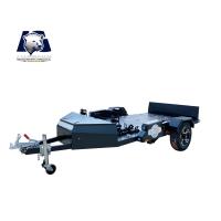 China Lift Type Motorcycle Trailer 4300mm x 2250mm with Hydraulic System and Hot Dip Galvanized Black Finish for sale
