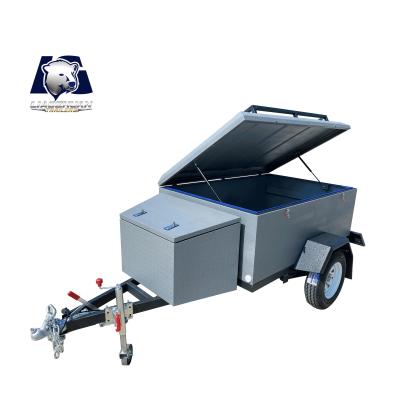 China Grey Camping Tool Trailer with 2 Insulated Compartments for Outdoor Equipment Storage and Transport for sale