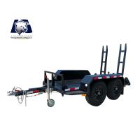 China Heavy Duty Tandem Trailer Black Road Roller Trailer 3000kg Load Capacity for Construction Equipment Transport for sale