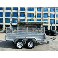 China 10x5 Hydraulic Tipper Galvanised Box Trailer 3200kg ATM with 1920kg Load Capacity and 45° Tipping Angle for sale