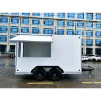China Double Axis Food Mobile Trailer 5310×2220×2700mm with 2000kg Capacity - White Concession Trailer for sale