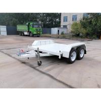 China White Flat Top Trailers 680kg Self Weight Flatbed Equipment Trailer - 3230x2470x815mm Dimensions, 185R15LT Tires for sale