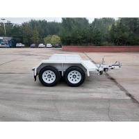 China White Flat Top Trailers 680kg Self Weight Flatbed Equipment Trailer - 3230x2470x815mm Dimensions, 185R15LT Tires for sale