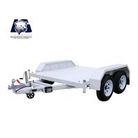 China White Flat Top Trailers 680kg Self Weight Flatbed Equipment Trailer - 3230x2470x815mm Dimensions, 185R15LT Tires for sale