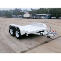 China White Flat Top Trailers 680kg Self Weight Flatbed Equipment Trailer - 3230x2470x815mm Dimensions, 185R15LT Tires for sale