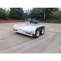 China White Flat Top Trailers 680kg Self Weight Flatbed Equipment Trailer - 3230x2470x815mm Dimensions, 185R15LT Tires for sale