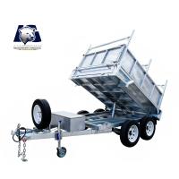China Silver Hydraulic Tipper Trailer 8x5 Double Axis Dump Box with 3000kg ATM and 2000kg Load Capacity for sale