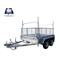 China 8x5 Tandem Axle Box Trailer 2000kg ATM Hot-Dip Galvanized with LED Lighting and Collision Brakes for sale