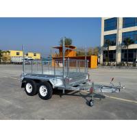 China 8x5 Tandem Axle Box Trailer 2000kg ATM Hot-Dip Galvanized with LED Lighting and Collision Brakes for sale