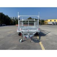 China 8x5 Tandem Axle Box Trailer 2000kg ATM Hot-Dip Galvanized with LED Lighting and Collision Brakes for sale