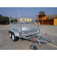China 8x5 Tandem Axle Box Trailer 2000kg ATM Hot-Dip Galvanized with LED Lighting and Collision Brakes for sale