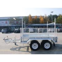 China 8x5 Tandem Axle Box Trailer 2000kg ATM Hot-Dip Galvanized with LED Lighting and Collision Brakes for sale