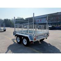 China 8x5 Tandem Axle Box Trailer 2000kg ATM Hot-Dip Galvanized with LED Lighting and Collision Brakes for sale