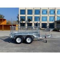China 8x5 Tandem Axle Box Trailer 2000kg ATM Hot-Dip Galvanized with LED Lighting and Collision Brakes for sale