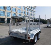 China 8x5 Tandem Axle Box Trailer 2000kg ATM Hot-Dip Galvanized with LED Lighting and Collision Brakes for sale