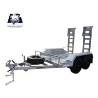 China Full Welded Scissors Lift Excavator Trailer Silver Heavy Duty Engineering Trailer ATM 3500kg for sale