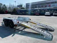 China Full Welded Scissors Lift Excavator Trailer Silver Heavy Duty Engineering Trailer ATM 3500kg for sale