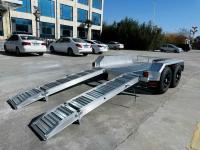 China Full Welded Scissors Lift Excavator Trailer Silver Heavy Duty Engineering Trailer ATM 3500kg for sale