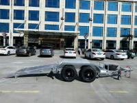 China Full Welded Scissors Lift Excavator Trailer Silver Heavy Duty Engineering Trailer ATM 3500kg for sale