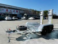 China Full Welded Scissors Lift Excavator Trailer Silver Heavy Duty Engineering Trailer ATM 3500kg for sale