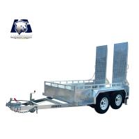 China Heavy Duty Plant Trailer 3.5T Scissor Lift Trailer 9x5ft Hot-Dip Galvanized ADR Compliant 4-Wheel Electric Brake for sale