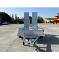 China Heavy Duty Plant Trailer 3.5T Scissor Lift Trailer 9x5ft Hot-Dip Galvanized ADR Compliant 4-Wheel Electric Brake for sale