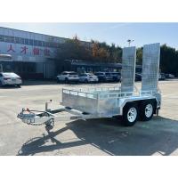 China Heavy Duty Plant Trailer 3.5T Scissor Lift Trailer 9x5ft Hot-Dip Galvanized ADR Compliant 4-Wheel Electric Brake for sale