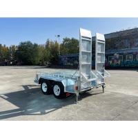 China Heavy Duty Plant Trailer 3.5T Scissor Lift Trailer 9x5ft Hot-Dip Galvanized ADR Compliant 4-Wheel Electric Brake for sale