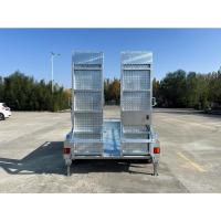 China Heavy Duty Plant Trailer 3.5T Scissor Lift Trailer 9x5ft Hot-Dip Galvanized ADR Compliant 4-Wheel Electric Brake for sale
