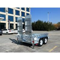 China Heavy Duty Plant Trailer 3.5T Scissor Lift Trailer 9x5ft Hot-Dip Galvanized ADR Compliant 4-Wheel Electric Brake for sale